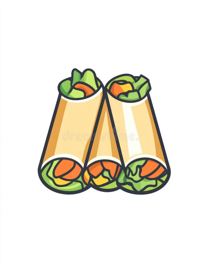 Three Wraps with Lettuce and Carrots Stock Photo - Image of design ...