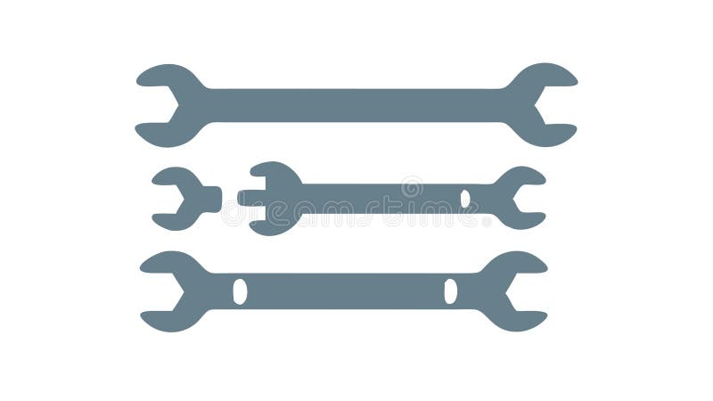 Three Wrenches Icon, Symbolizes Complex Repair or Team Mechanics ...