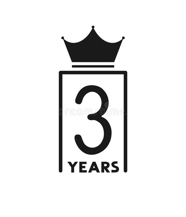 Three Years Warranty Symbol Stock Vector - Illustration of celebration ...