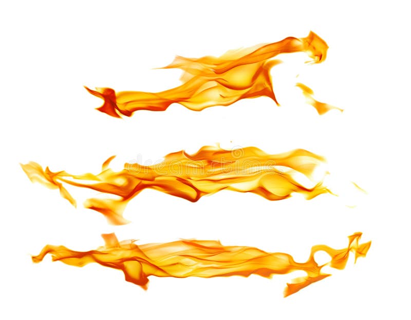 Three Yellow Bright Flame Lines on White Stock Image - Image of heat ...