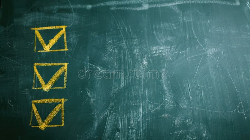 The Checklist on Blackboard.AI Generated Image Stock Photo - Image of ...