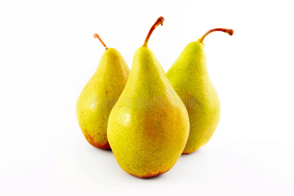 Three yellow pears stock image. Image of nutritious, agricultural ...