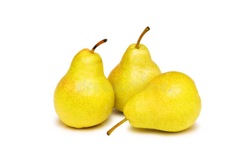 Three Yellow Pears Isolated Stock Image - Image of fruit, diet: 6005321
