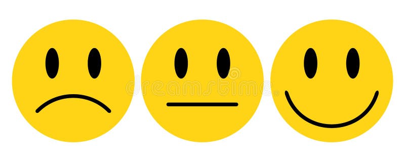 Three Yellow Smilies - Vector Stock Vector - Illustration of kind ...