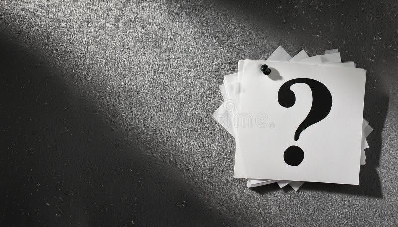 Paper Notes with Question Marks on Grey Background, Flat Lay. Space for ...