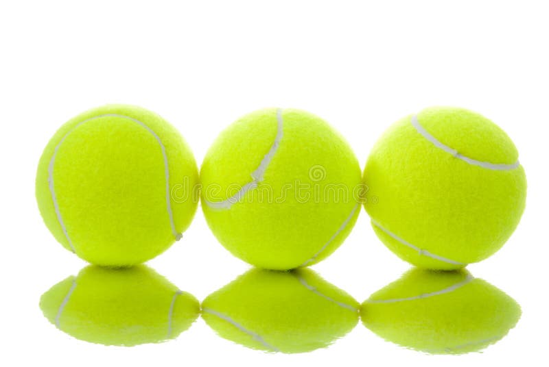 Three yellow tennis balls stock photo. Image of hobby - 6176388