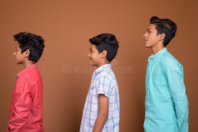 Two Indian Brothers Going To School and Making Selfie Photo on ...