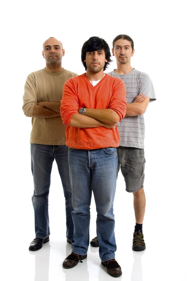 Three young man stock image. Image of isolated, portrait - 11017757