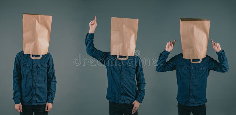 308 Man Hands Paper Head Portrait Young Stock Photos - Free & Royalty ...