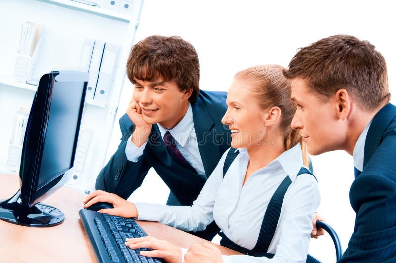 Office colleagues stock image. Image of company, businesspeople - 19418687