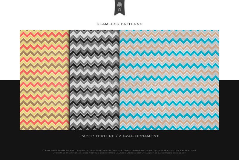 Three zigzag stock vector. Illustration of retro, backdrop - 76808246