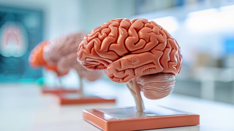 Threedimensional Brain Model Being Used As a Visual Aid during a ...