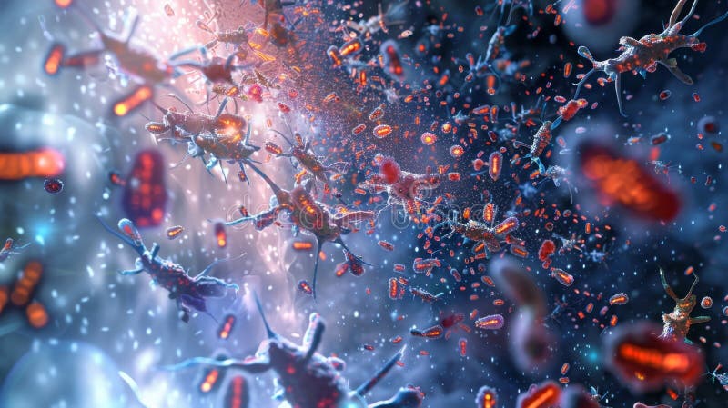 Threedimensional Rendering of a Large Number of Antibodies Coating the ...