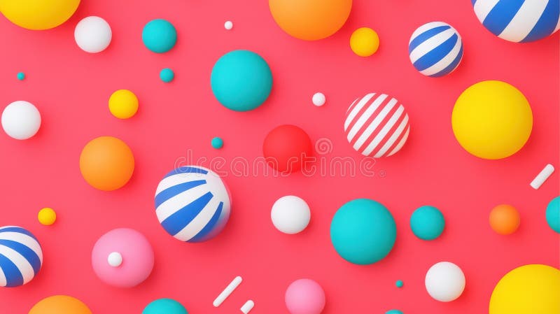 Threedimensional Spheres in Fun Textures Create a Striking Contrast ...