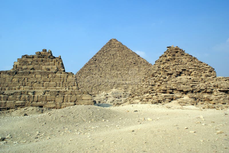 Threee piramids stock photo. Image of egyptian, famous - 15612580