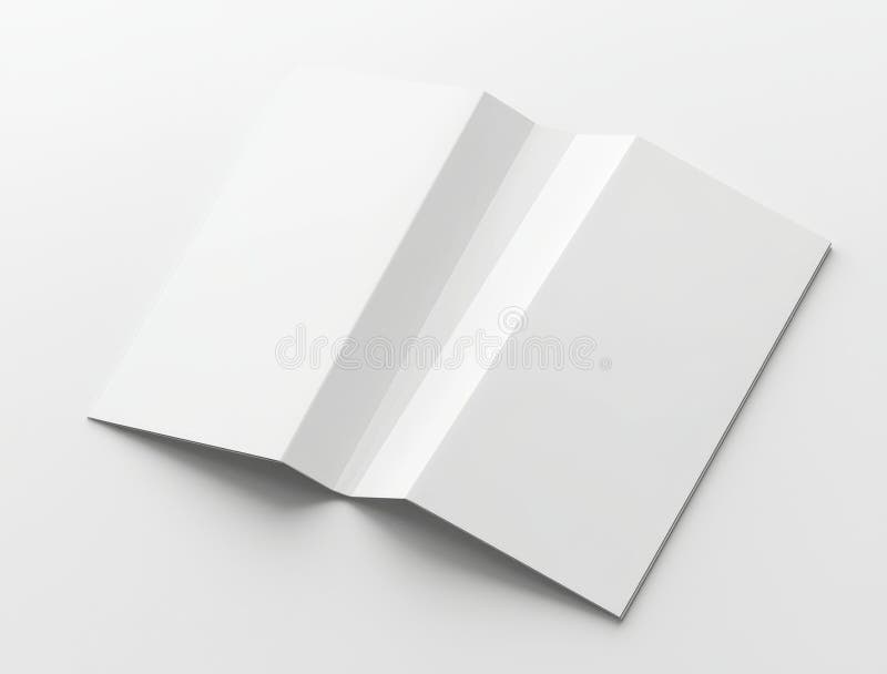 Threefold Brochure Template Mockup. Blank Illustration in Three ...