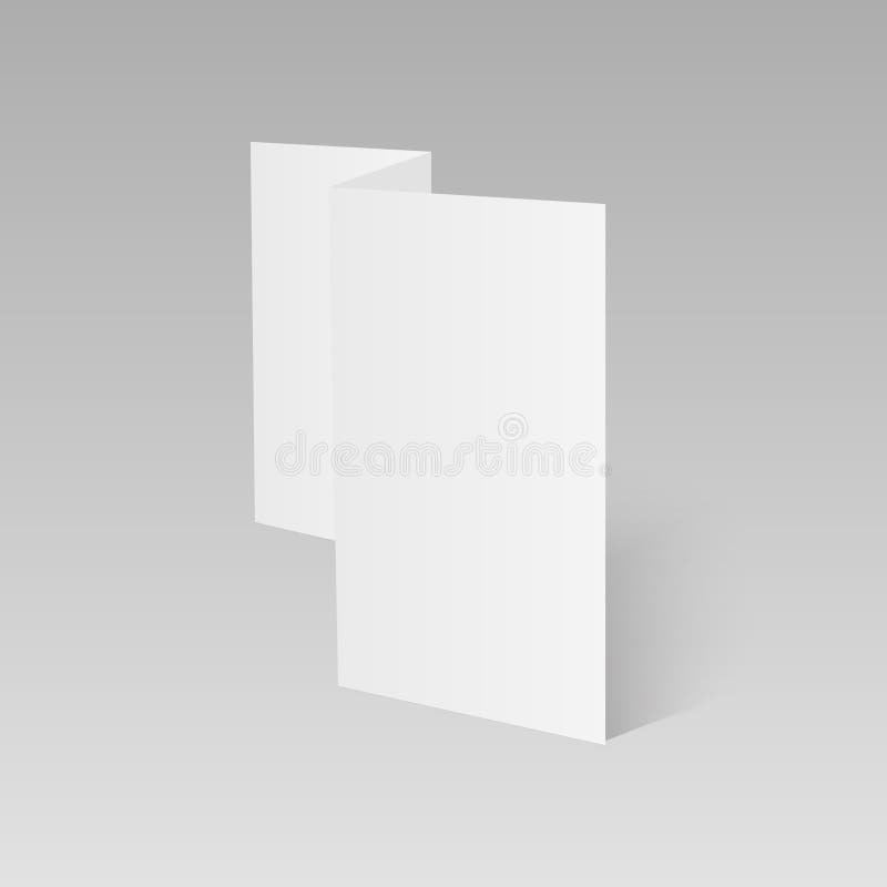 Threefold White Template Paper. Vector Illustration Stock Illustration ...