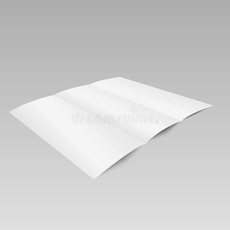 Threefold White Template Paper. Vector Illustration Stock Illustration ...