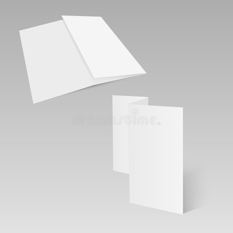 Threefold White Template Paper. Vector Illustration Stock Illustration ...
