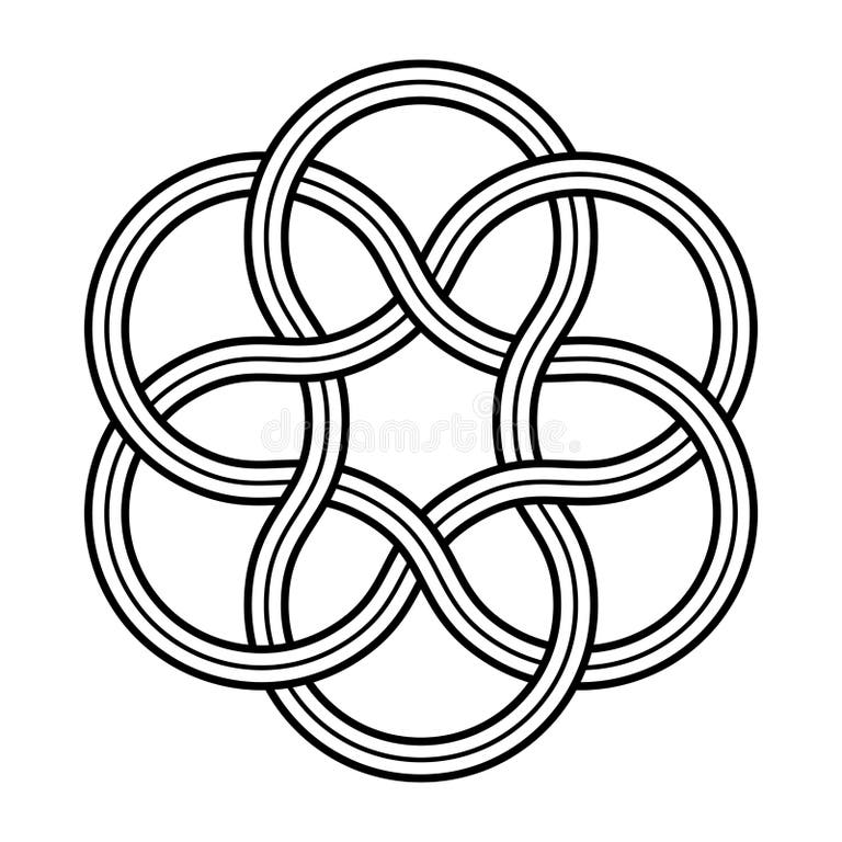 Three Interlaced Loops, Symbol of Trinity Stock Illustration ...