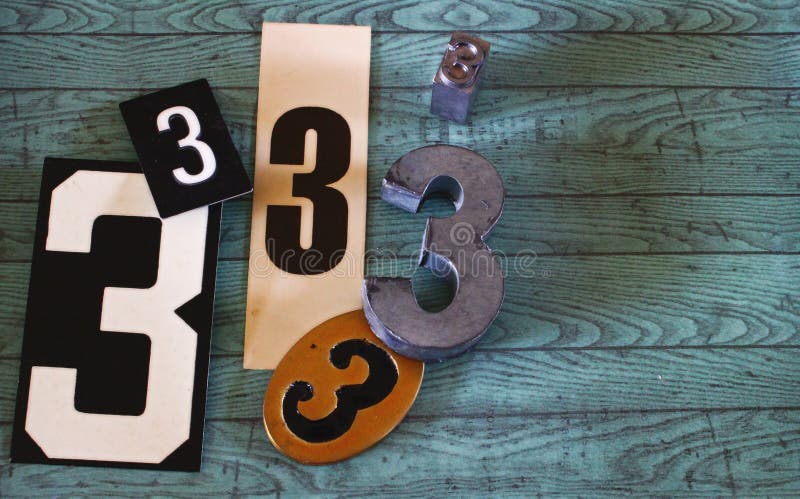 Threes stock image. Image of trinity, numeral, three - 68648229