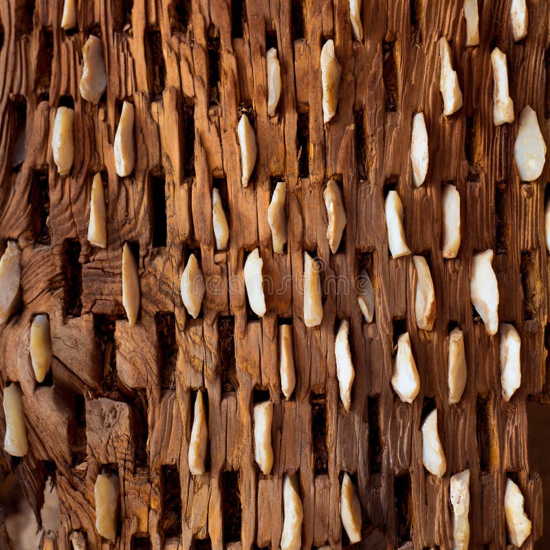 Threshing Board Of Aged Wood And Stones Texture Stock Photo - Image of ...