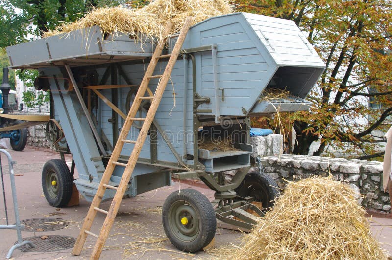 Threshing machine stock image. Image of tool, wheat, stack - 12021215