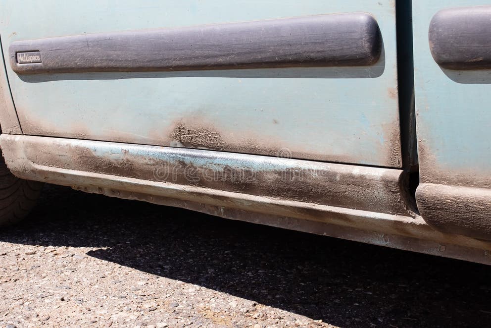 Threshold and Door of the Car with Rust Stock Image - Image of ...