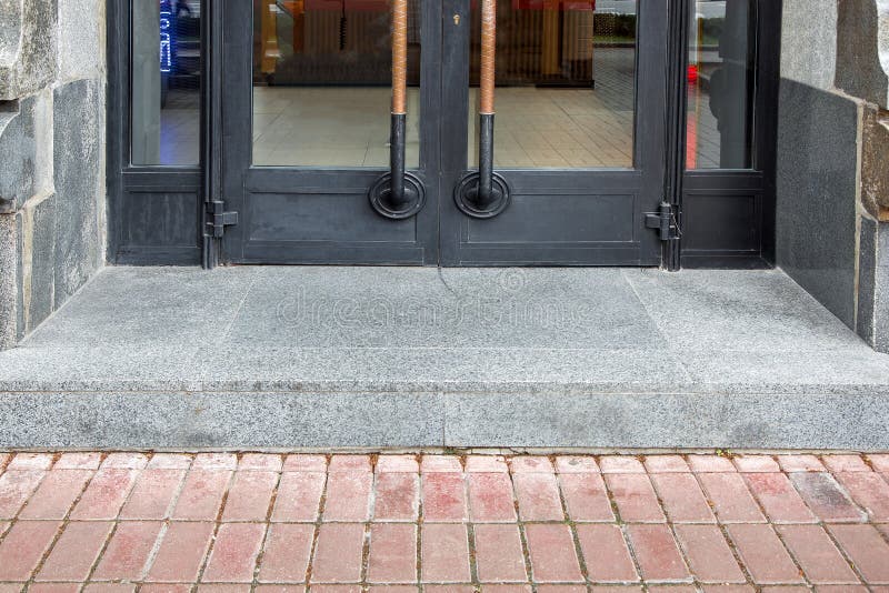 A Threshold with a Step at the Threshold Entrance To the Store. Stock ...