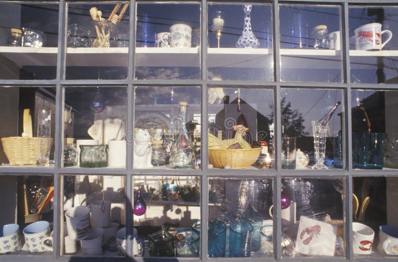 Thrift Store Items in Window Stock Image - Image of knacks, america ...