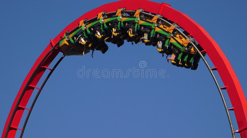 Thrill Ride Roller Coaster editorial stock image. Image of riding ...