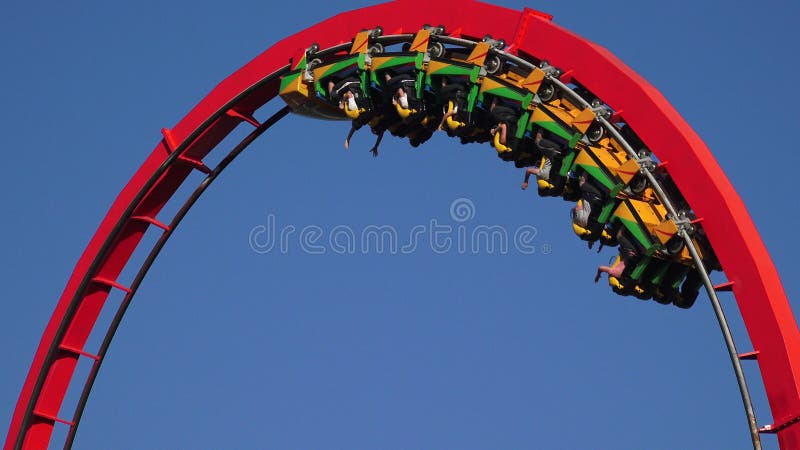 Thrill Ride Roller Coaster editorial photo. Image of rides - 92178031