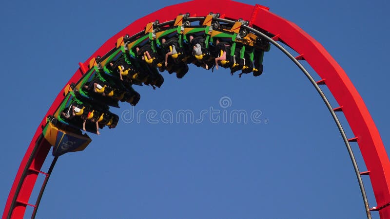 Thrill Ride Roller Coaster editorial image. Image of wheeled - 92178155