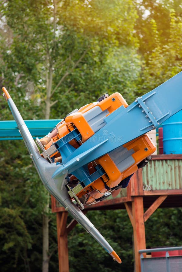 Thrill Ride Using Centrifugal Force Close Up Stock Image - Image of ...
