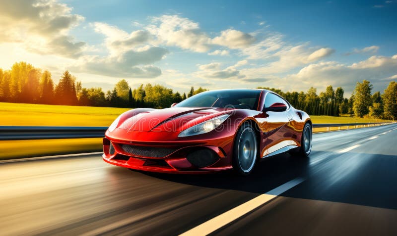 The Thrill of Speed in a Red Business Car a Way To Experience the ...