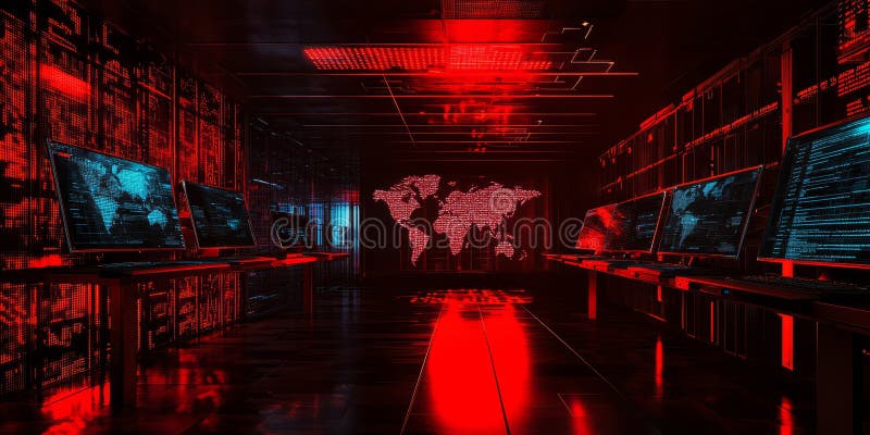 Thrilling 3d Background Secret Underground Bunker Filled High Tech ...