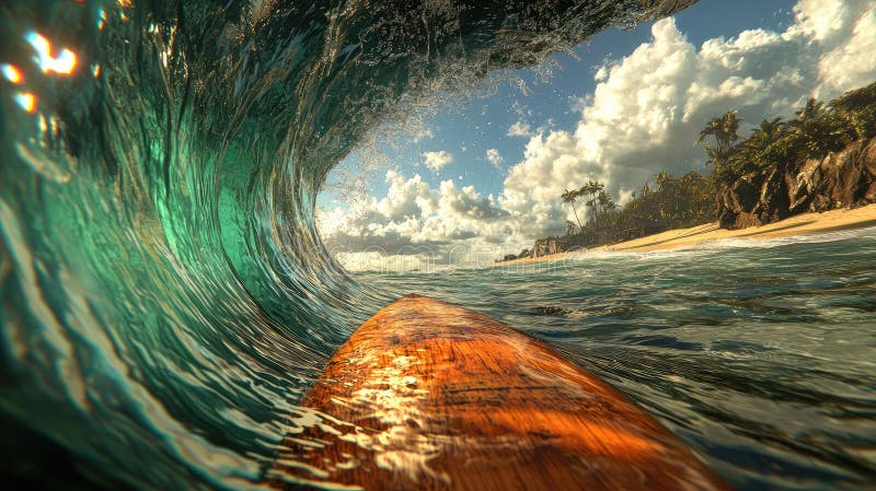 Thrilling First Person View of Surfing Inside a Wave Barrel at a ...