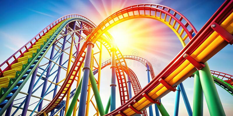 A Thrilling Perspective on Rollercoaster Tracks a Scenic Journey of ...