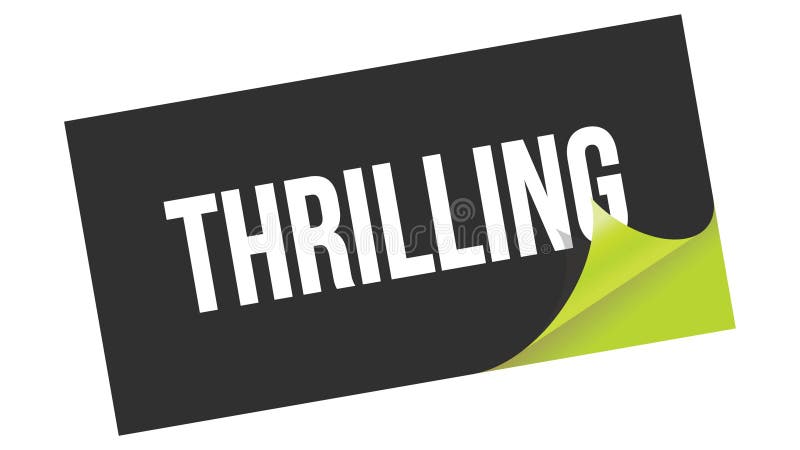 THRILLING Text on Black Green Sticker Stamp Stock Illustration ...