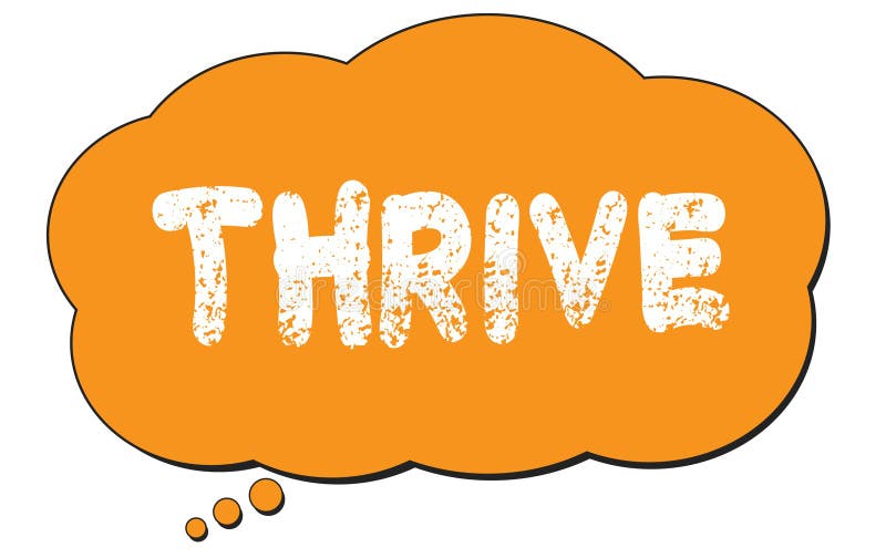 THRIVE Text Written on Red Vintage Stamp Stock Illustration ...