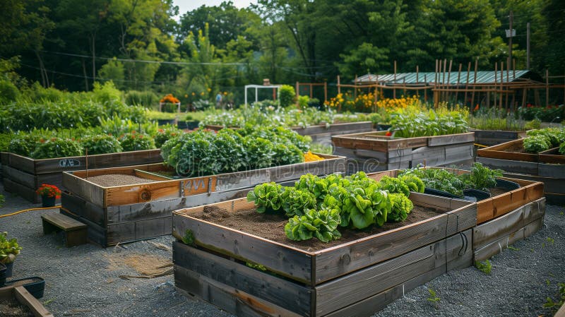A Thriving Community Garden with Diverse Crops, AI Generated Stock ... A Thriving Community Garden with Diverse Crops, AI Generated Stock ...