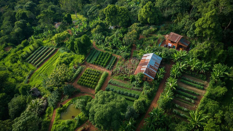 Thriving Permaculture Farm, Showcasing Its Self-sustaining Design and ...