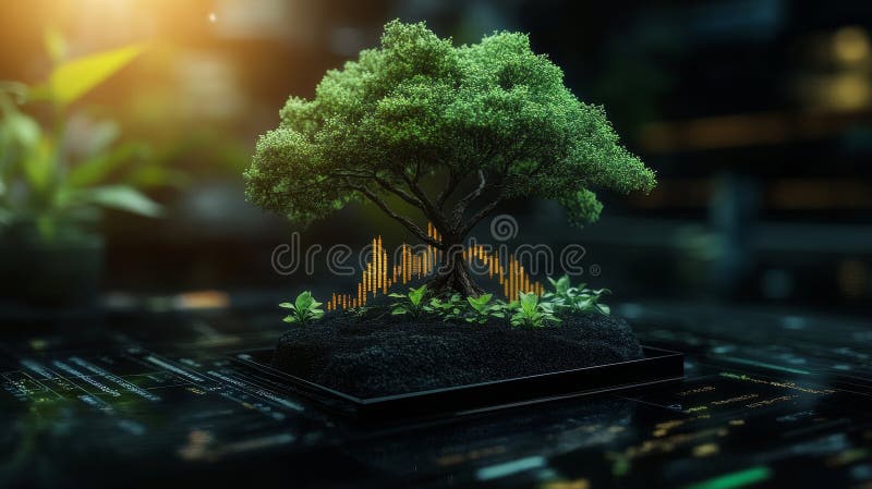 Thriving Tree on Digital Platform with Data Visualization and Growth ...