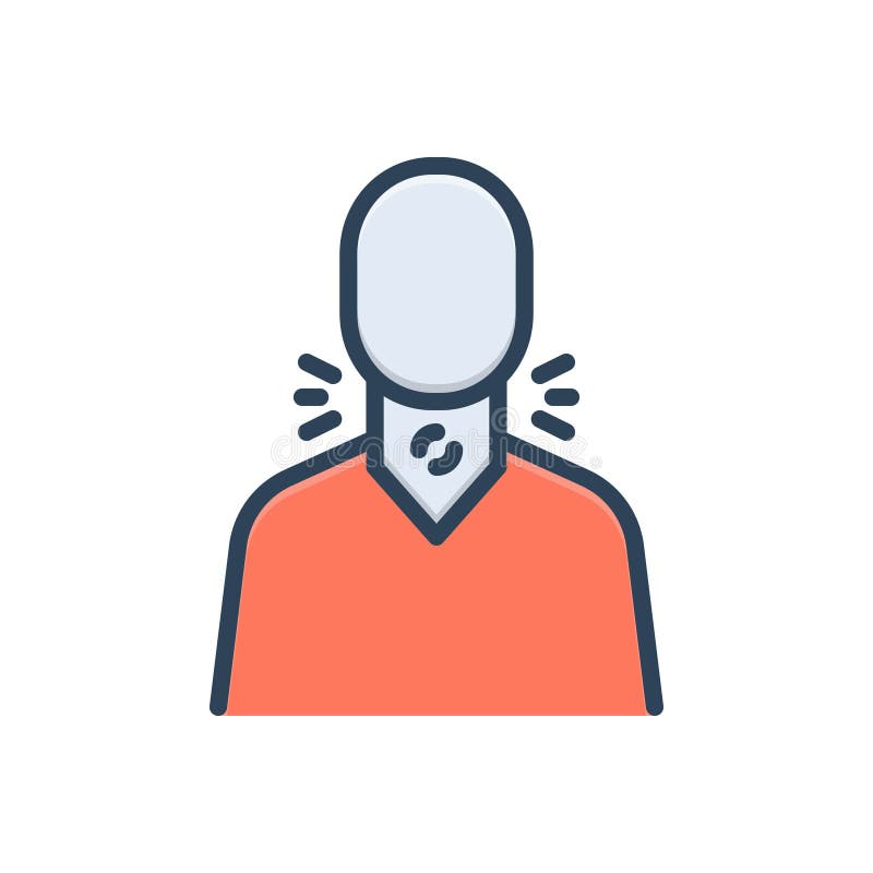 Color Illustration Icon for Throat, Larynx and Neck Stock Vector ...
