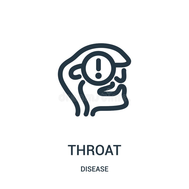 Throat Icon Vector from Disease Collection. Thin Line Throat Outline ...