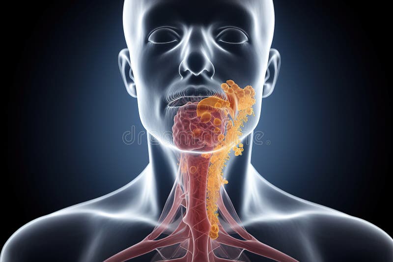Throat Infected with Mononucleosis Created by Generative AI Stock ...