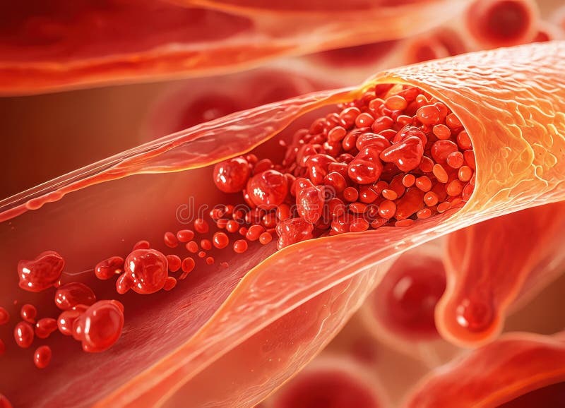 Thrombosis Explained, the Science Behind Blood Clots Stock Illustration ...