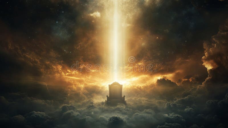 Image Of Throne With Light Shining Down From Above Throne Of God