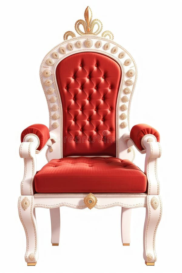 Throne Chair Isolated. 3D Rendering Stock Illustration - Illustration ...