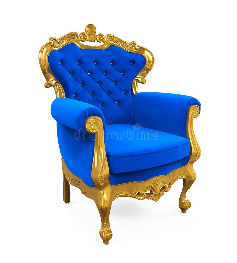 Throne Chair Isolated stock illustration. Illustration of blue - 112211281